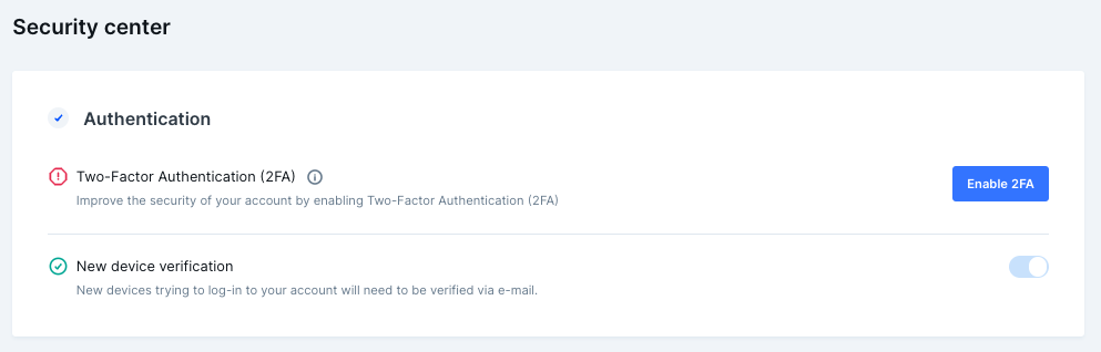 Two-Factor Authentication (2FA) – Bitvavo Help Center
