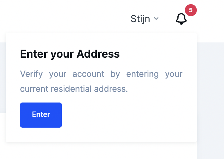 Residential Address Verification Bitvavo Help Center