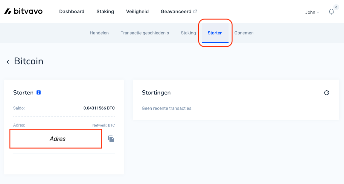 Waar vind ik het adres van mijn Bitvavo wallet? – Bitvavo Helpcentrum