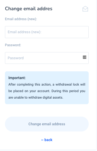 How can I change my email address? – Bitvavo Help Center